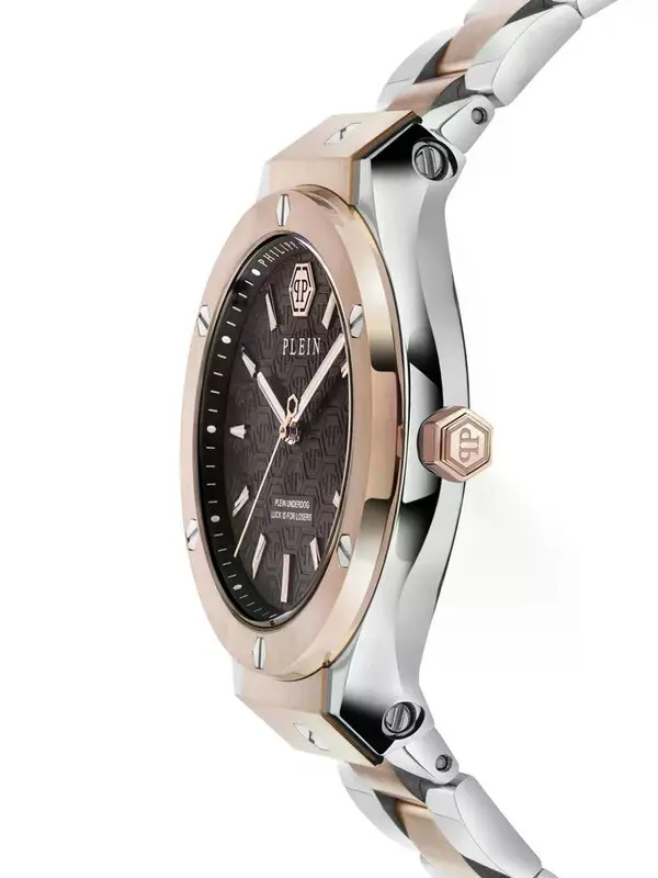 Philipp Plein Stainless Steel Bracelet Watch With Day-date Calendar