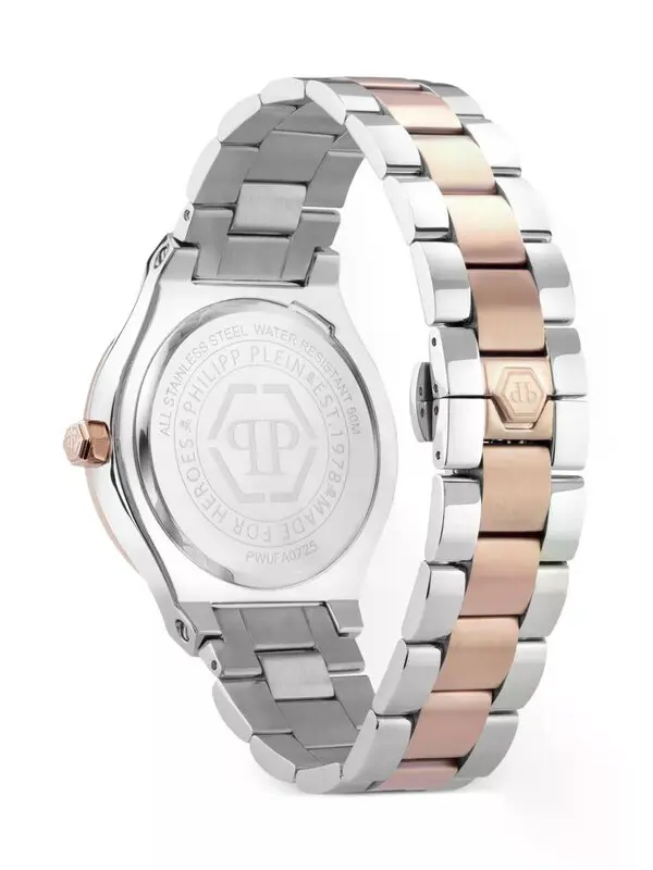 Philipp Plein Stainless Steel Bracelet Watch With Day-date Calendar