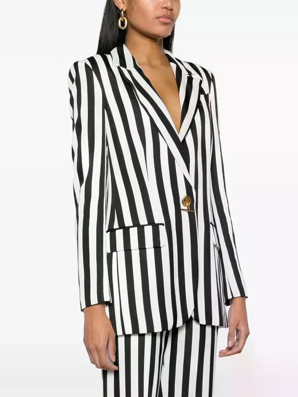 Moschino Striped Satin Blazer