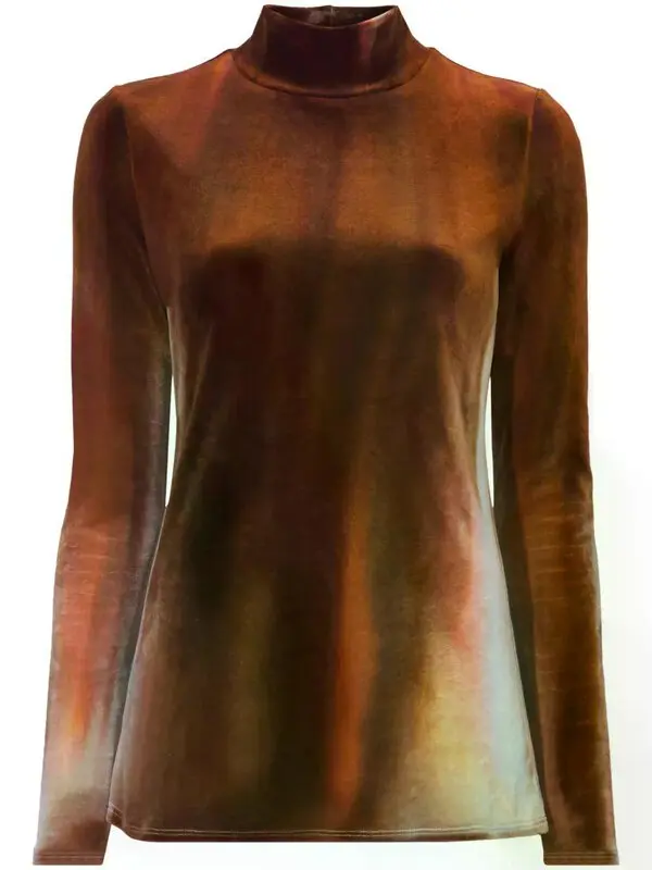 Proenza Schouler Ice Dyed Velvet Mock Neck Top