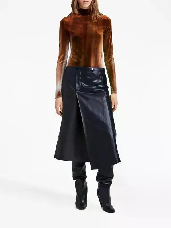 Proenza Schouler Ice Dyed Velvet Mock Neck Top