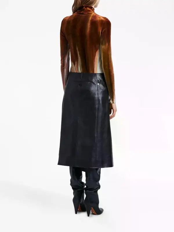 Proenza Schouler Ice Dyed Velvet Mock Neck Top