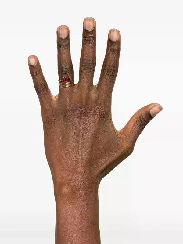 Shay 18k Yellow Spiral Ruby Ring
