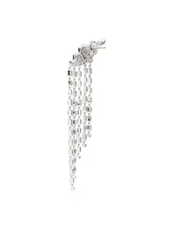 SUZANNE KALAN 18kt White Gold Fireworks Diamond Fringe Drop Earrings