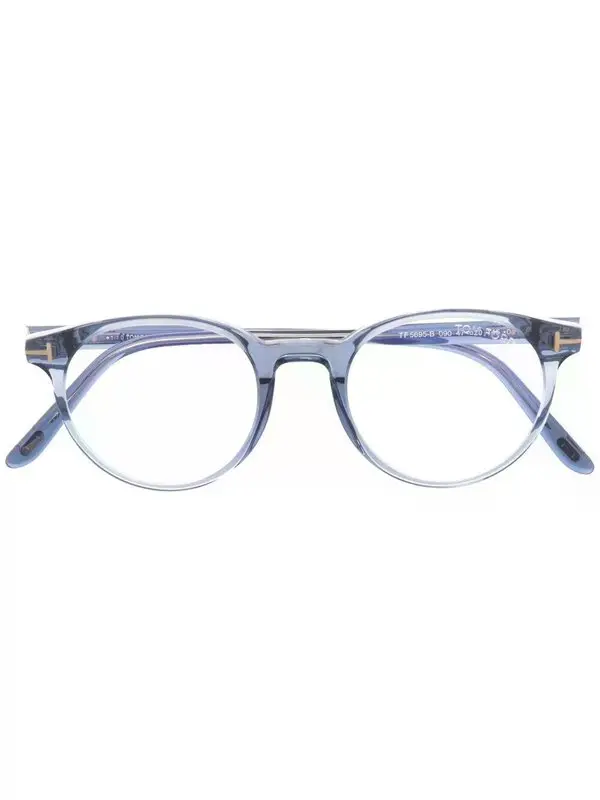 TOM FORD Ft5695b Round-frame Glasses - Blue