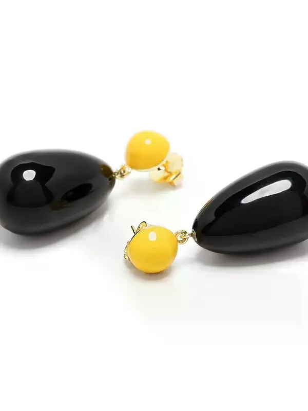 ESHVI Drop Design Earrings - Black