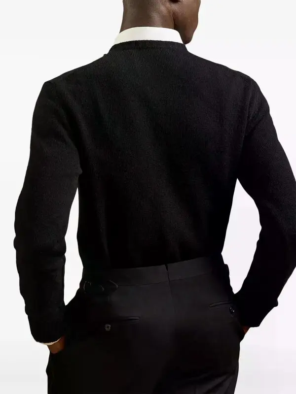 Ralph Lauren Purple Label Embroidered Cashmere Pullover