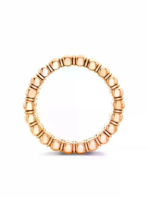 PRAGNELL 18kt Rose Gold Bohemia Three-row Ring With Hexagonal Motif - Pink
