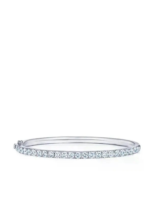 Kwiat 18kt White Gold Diamond Bangle - Silver