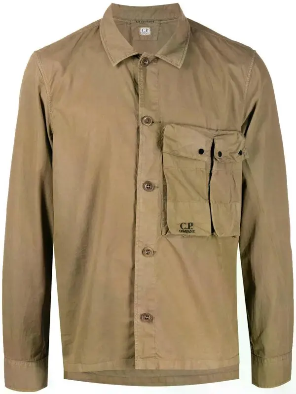 C.P. COMPANY Logo-embroidered Cotton Shirt
