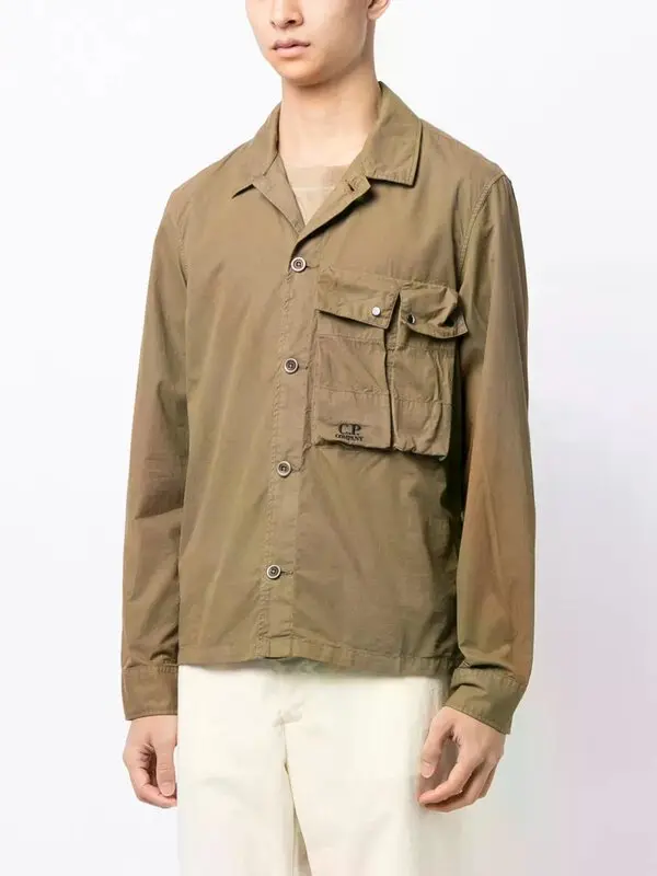 C.P. COMPANY Logo-embroidered Cotton Shirt