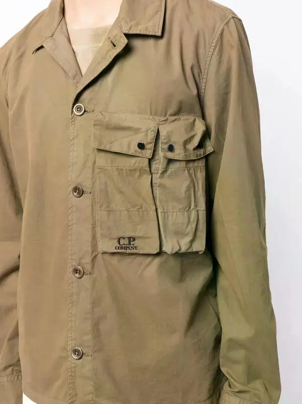 C.P. COMPANY Logo-embroidered Cotton Shirt