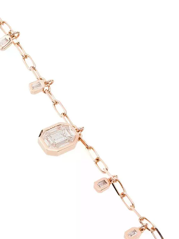 Shay 18kt Rose Gold Diamond Drop Necklace