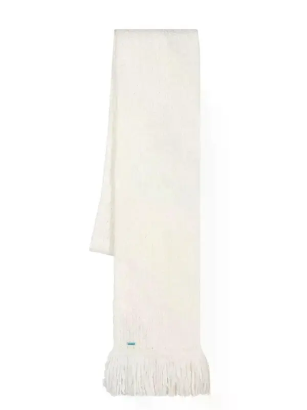 Alanui Finest Chunky-knit Scarf - White