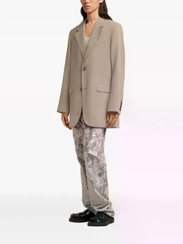 AMI Paris Single-breasted Virgin Wool Coat