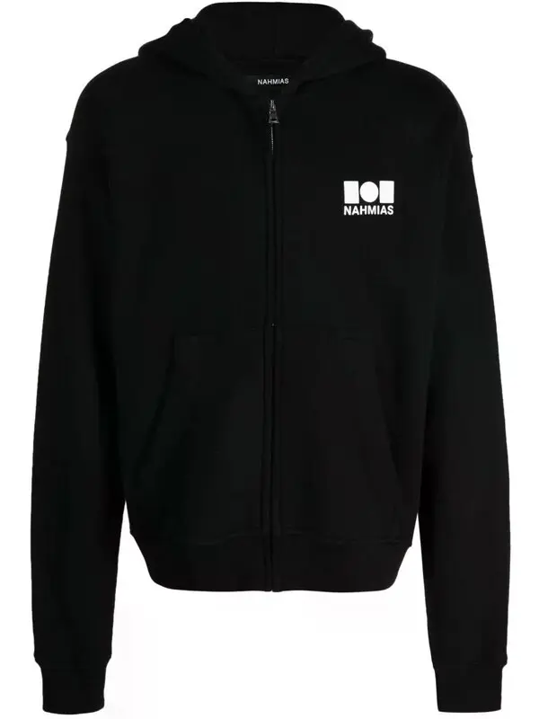 NAHMIAS Logo-print Cotton Hoodie - Black