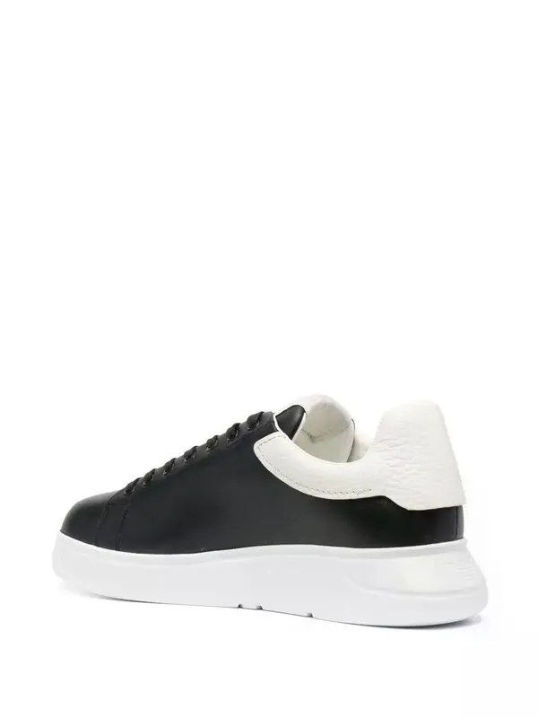 Emporio Armani Signature Logo-print Leather Sneakers