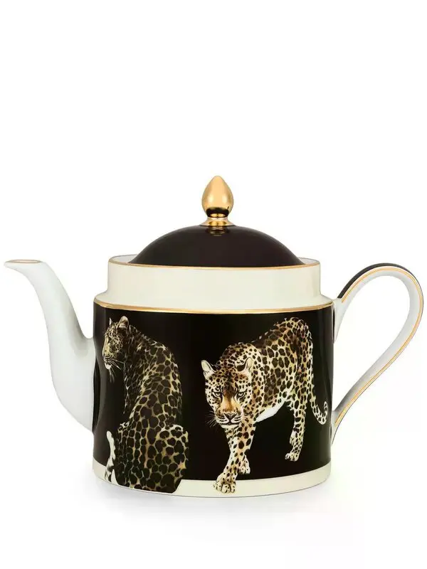 Dolce & Gabbana Leopard-print Teapot - Black