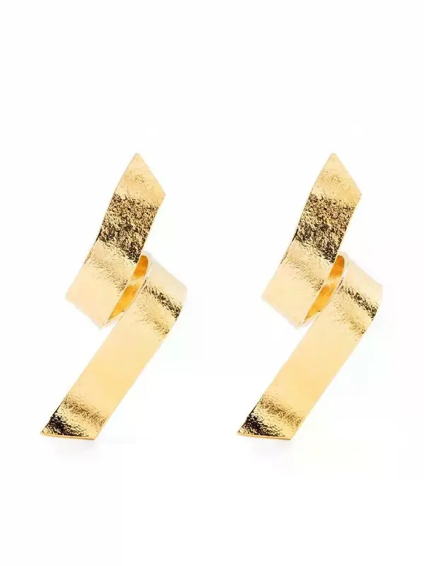 WOUTERS & HENDRIX Swirl Twist-detail Earrings - Gold
