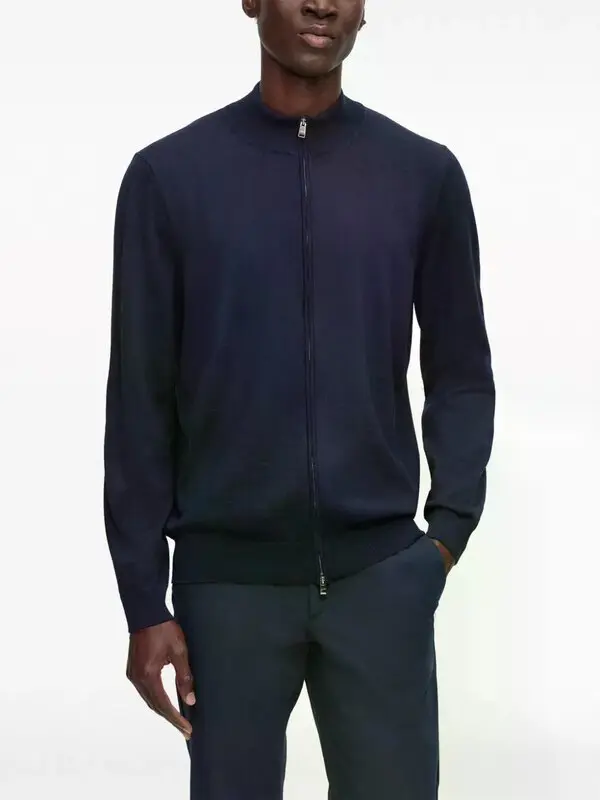 BOSS Zipped Knit Cardigan