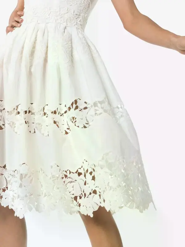 Dolce & Gabbana Floral Embroidered Cutout Midi Dress