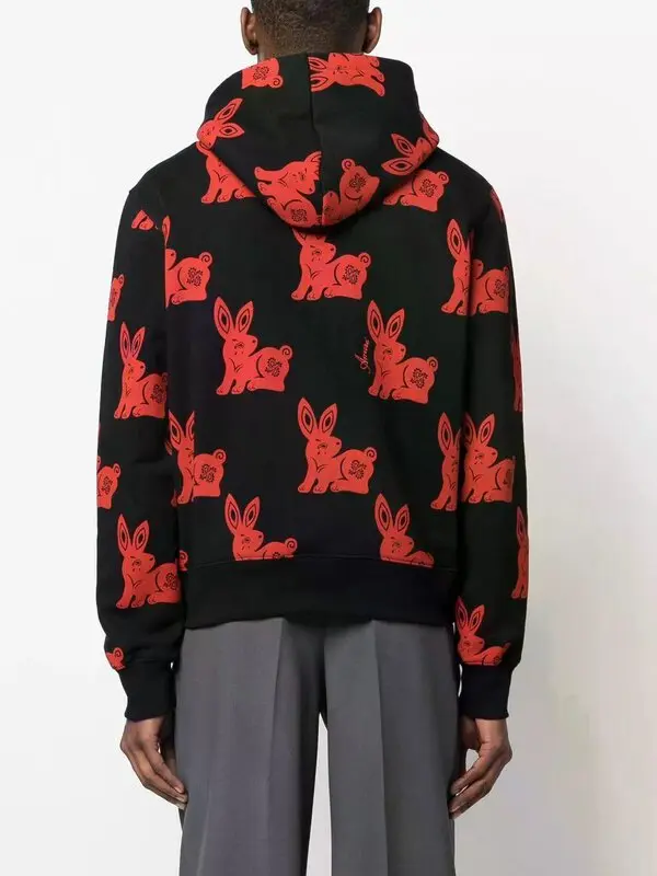Amiri Rabbit-motif Cotton Hoodie