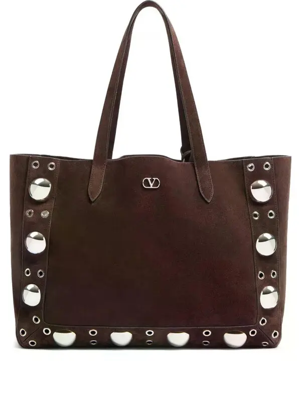 Valentino Garavani Nellcôte Suede Tote Bag - Brown