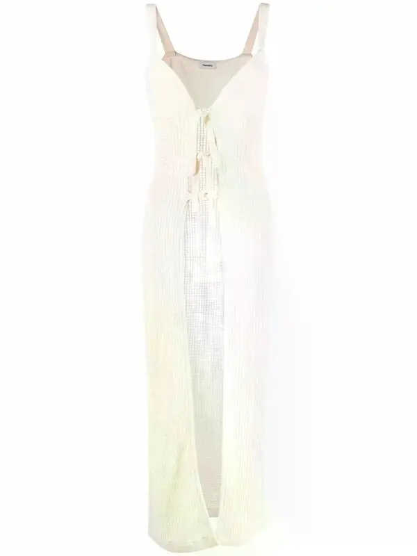 Nanushka Long Sleeveless Knit Vest - Neutrals
