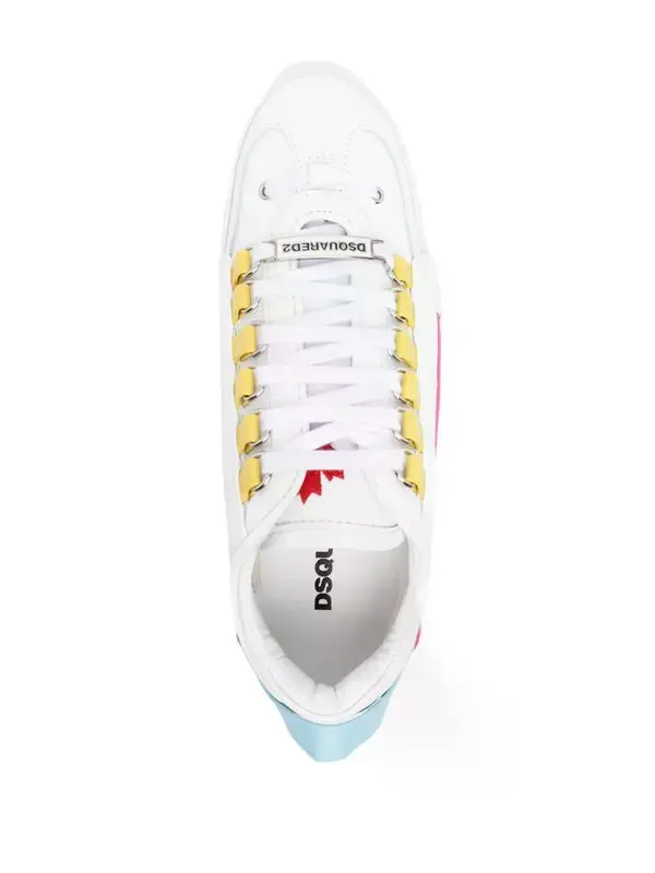 Dsquared2 Perforated Leather Lace-up Sneakers