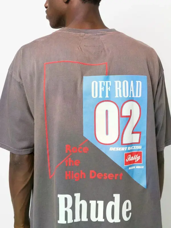 Rhude O2 Off-road Print Cotton T-shirt