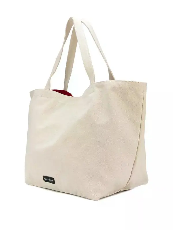 Karl Lagerfeld Rue St-guillaume Canvas Tote Bag - Neutrals