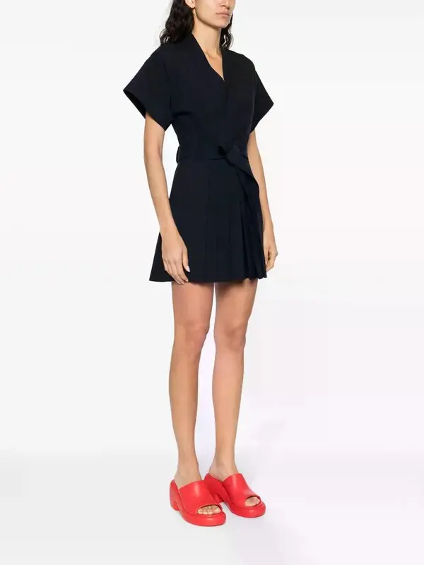 Kenzo Pleated Wrap Minidress