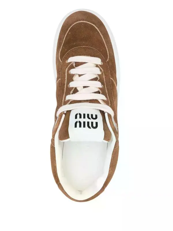 Miu Miu Suede Lace-up Sneakers