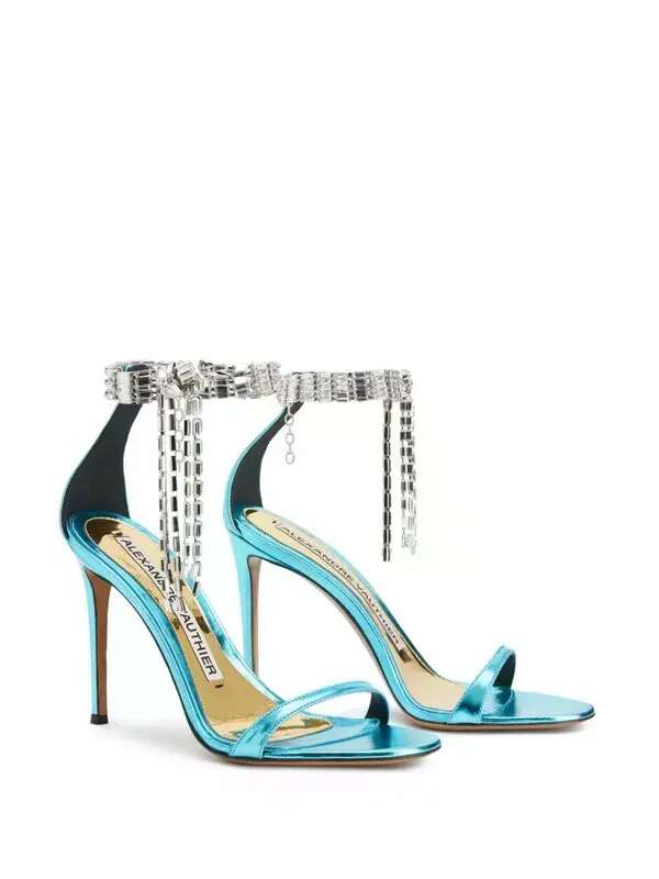 Alexandre Vauthier 105mm Crystal-embellished Stiletto Sandals - Blue