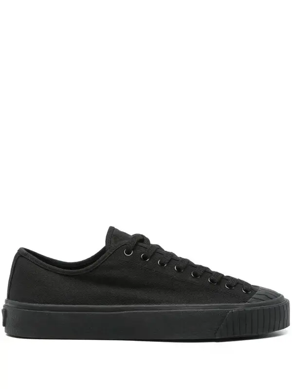 PAURA Logo-embroidered Lace-up Sneakers - Black
