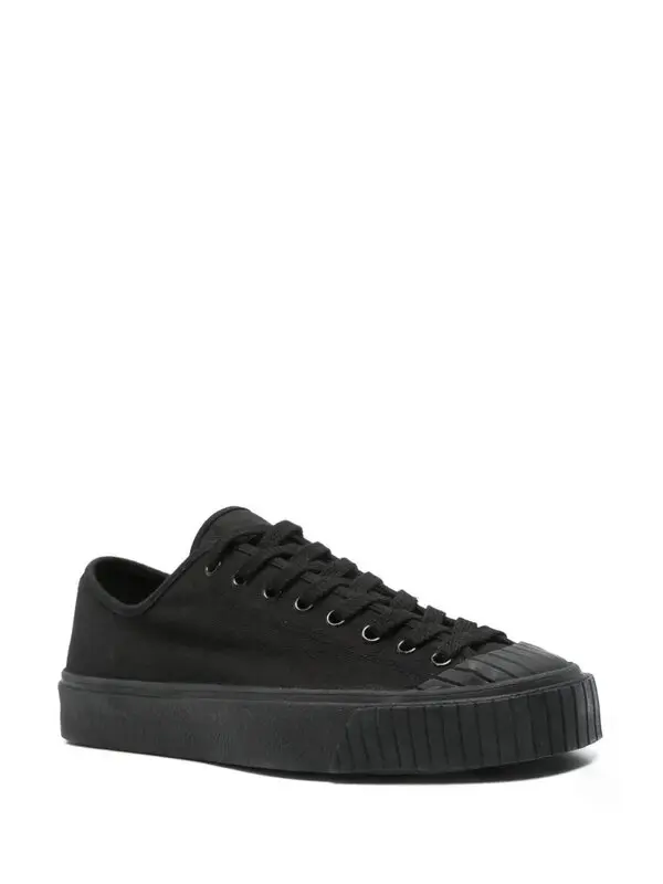 PAURA Logo-embroidered Lace-up Sneakers - Black