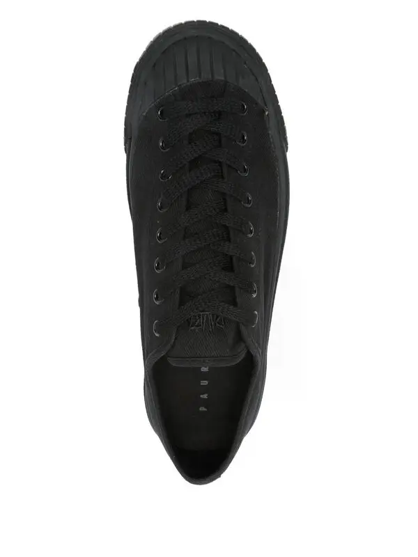 PAURA Logo-embroidered Lace-up Sneakers - Black