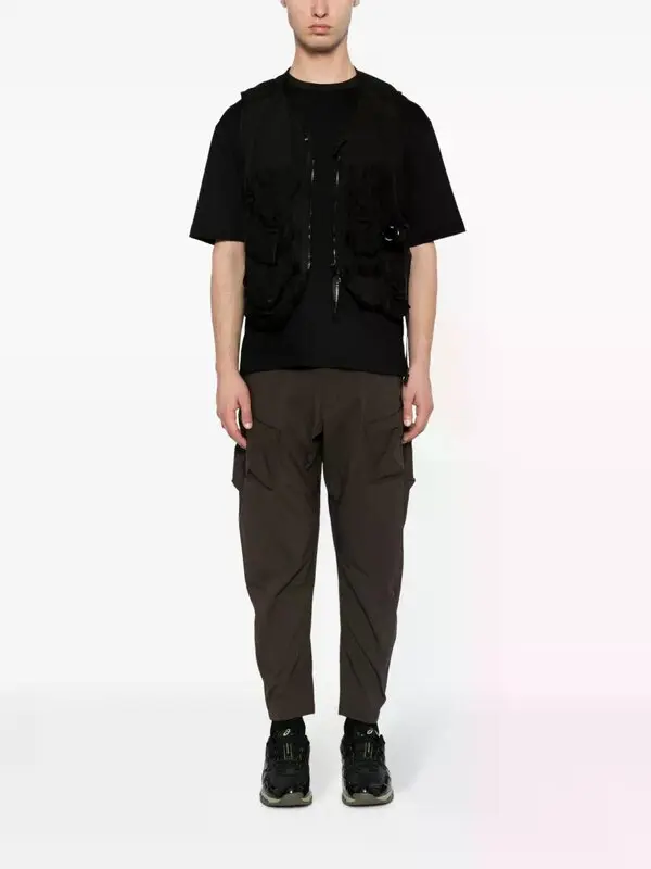 SPOONYARD Appliqué Logo Tapered Cargo Trousers - Brown