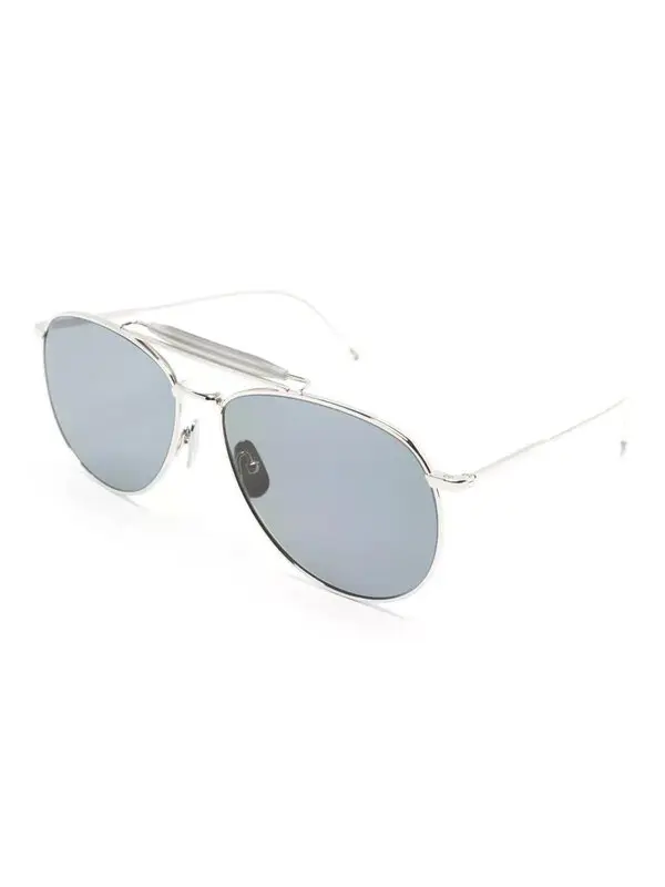Thom Browne Tone Titanium Aviator Sunglasses