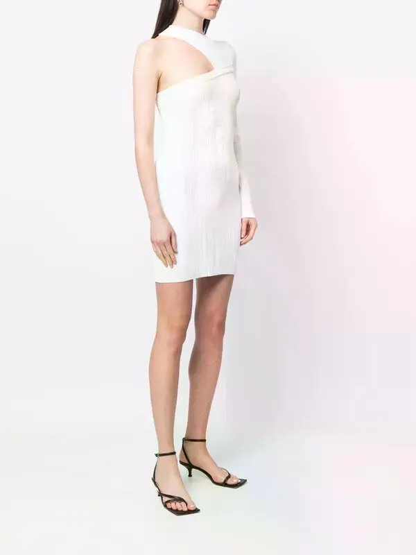 Gauge81 One-shoulder Ribbed Knit Mini Dress