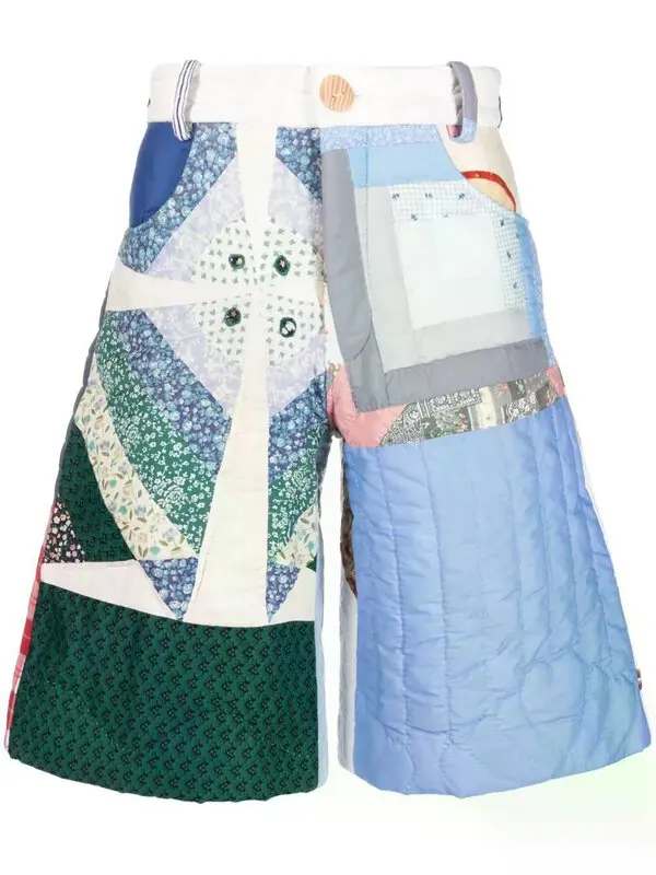 BETHANY WILLIAMS Upcycled Quilted Patchwork Shorts