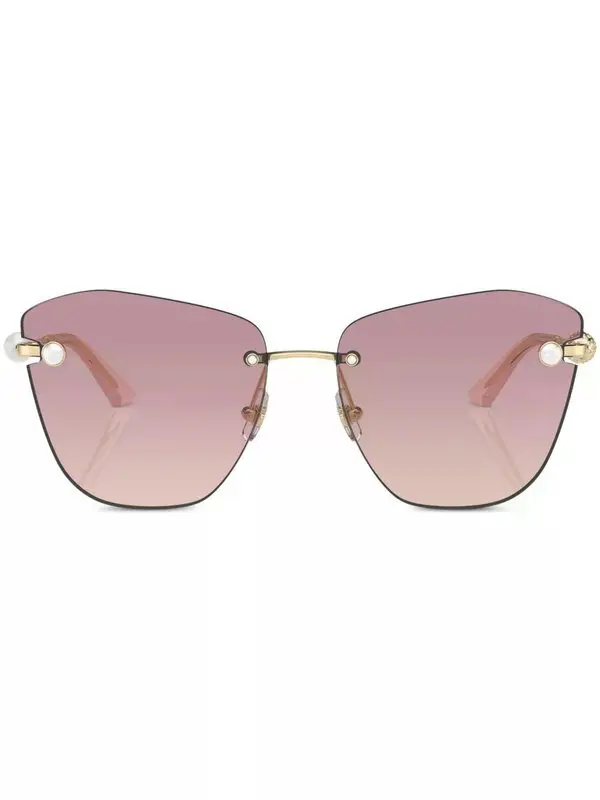 JIMMY CHOO Butterfly Frame Sunglasses - Gold