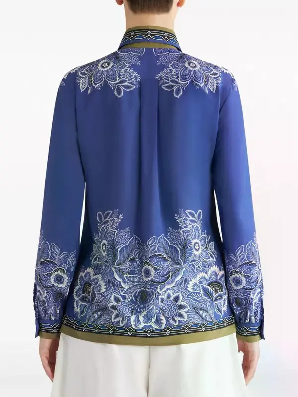 Etro Bandana-print Silk Crepe De Chine Shirt