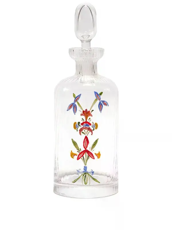 CABANA Murano Gulistan Glass Oil Bottle - White