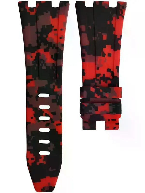 HORUS WATCH STRAPS Camouflage Pattern Watch Strap - Red