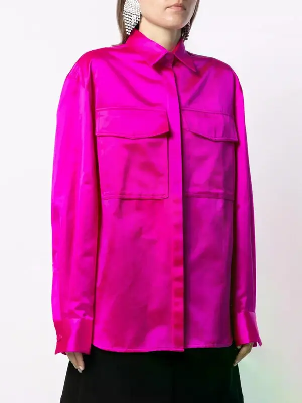 Alex Perry Duchesse Satin Boxy Shirt