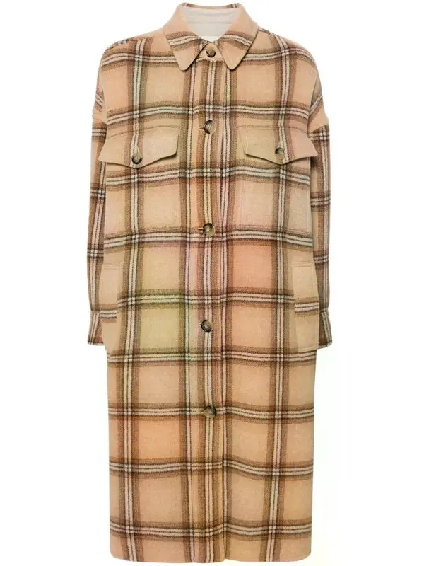 Isabel Marant Étoile Fontizia Checked Midi Coat