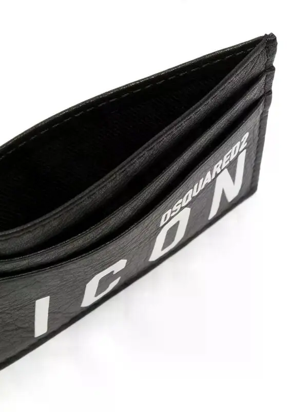 Dsquared2 Icon Logo-print Leather Card Holder