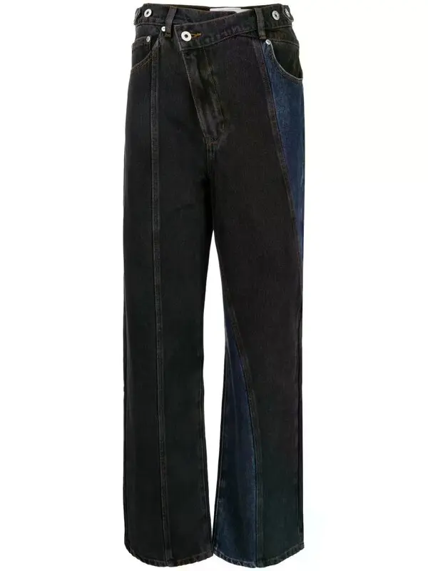 FENG CHEN WANG Asymmetric Rise Straight Leg Jeans