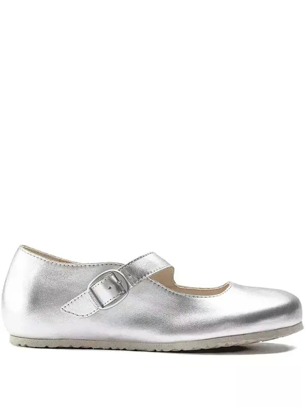 BIRKENSTOCK Tracy Metallic Mary Jane Flats - Silver